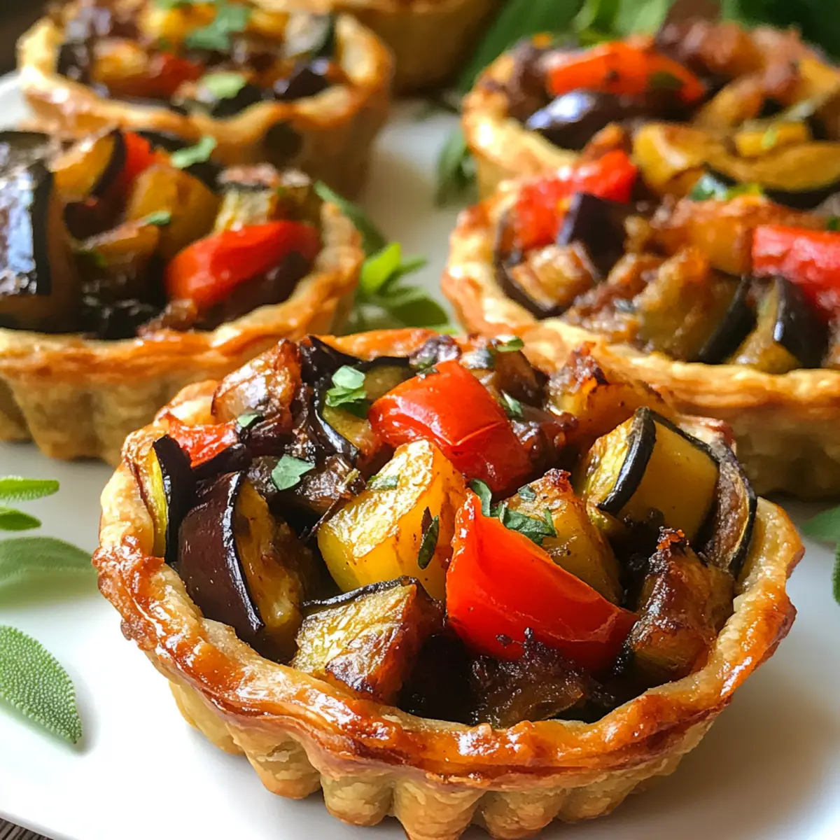 Irresistible Mini Ratatouille Tartlets - A Delicious Vegetarian Treat