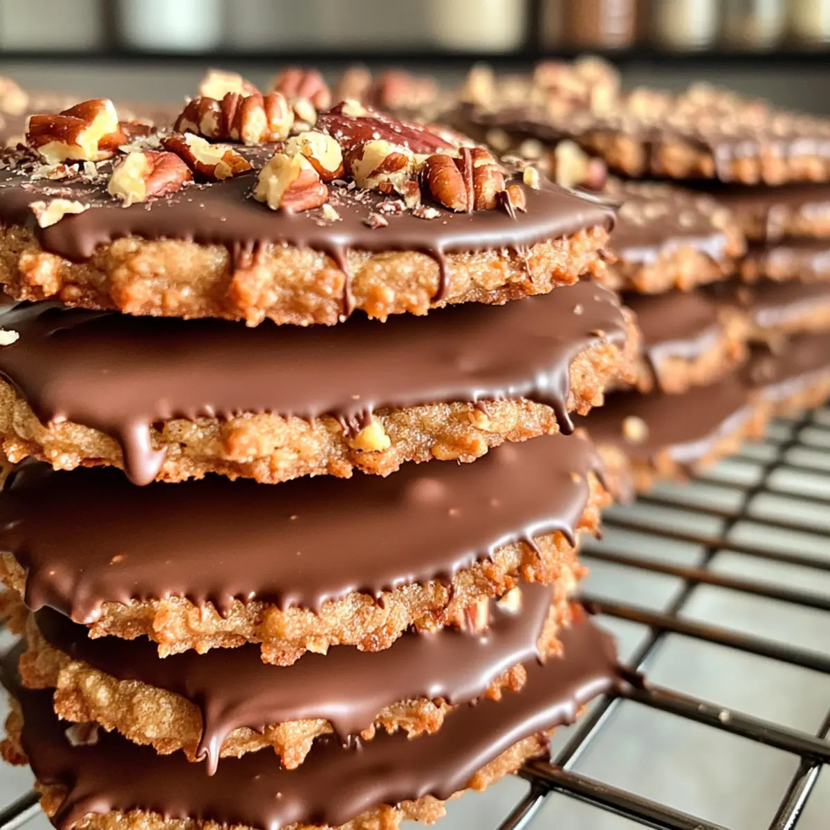 Irresistible Chocolate Dipped Pecan Lace Cookies Recipe