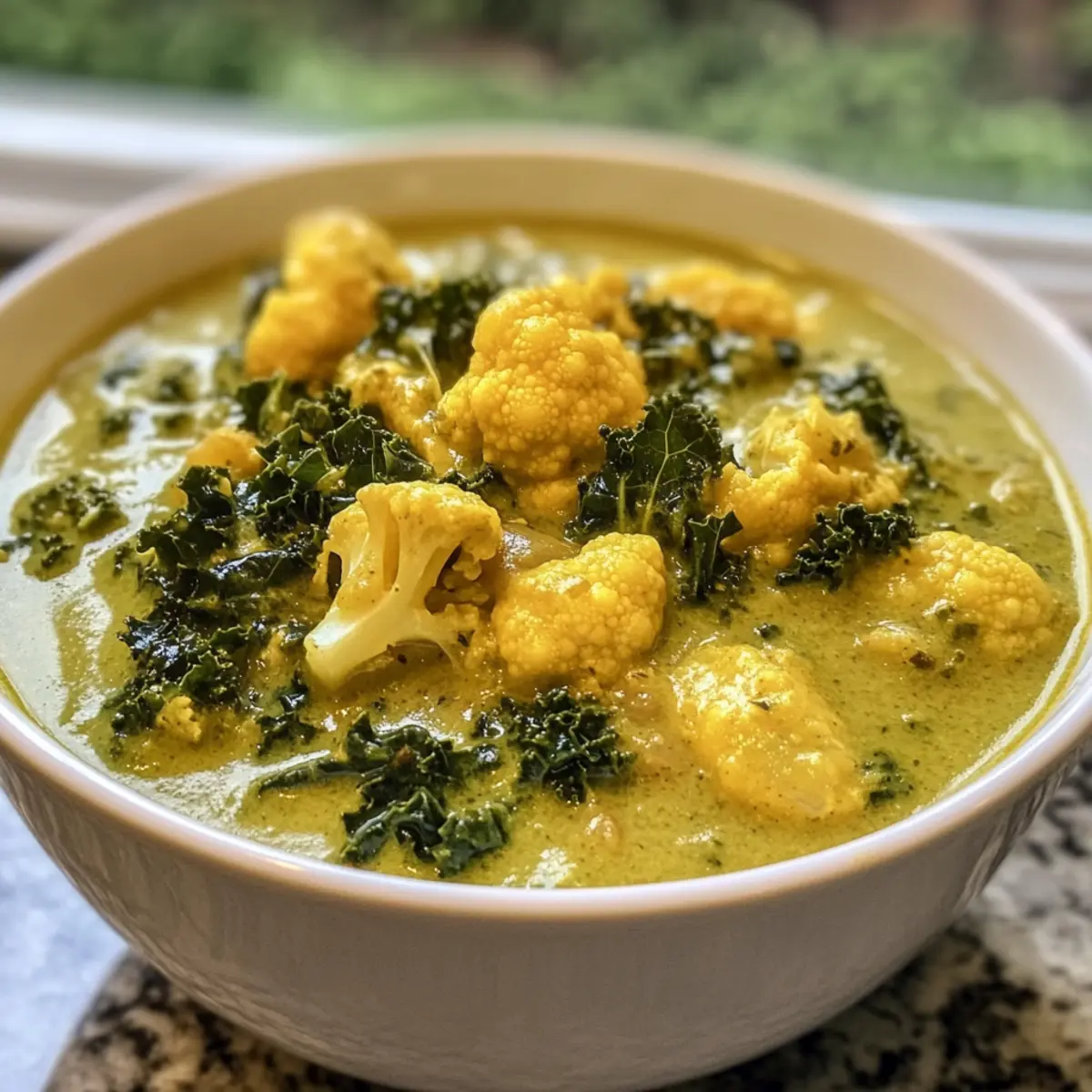 Irresistible Curried Cauliflower And Kale Soup – Delicious Paleo Recipe